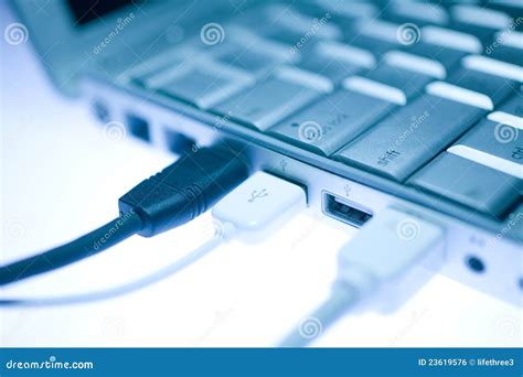 USB Peripheral Attached To Laptop Stock Photo Image Of Connect Information 23619576