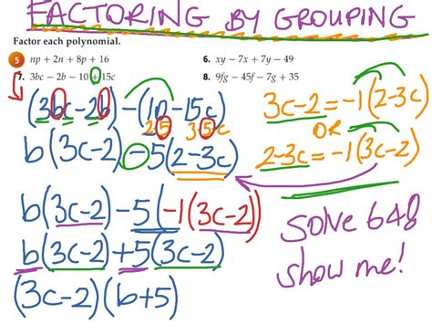 Factorization By Grouping Factoring Algebra Math Showme