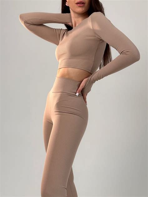 Купити Рашгард рубчик Basic нюдовий з доставкою по Україні