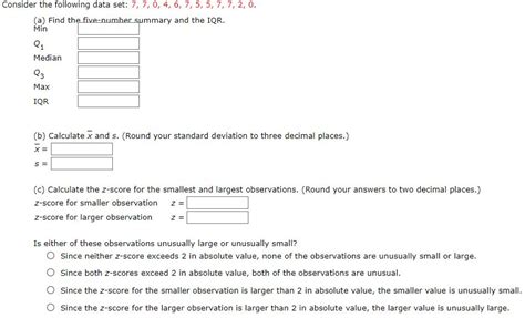 Solved Consider The Following Data Set 7 7 0 4 6 7 5 Chegg Com