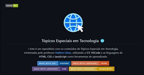Github Juletopitopicosespeciaisemtecnologia 🌐 • Repositório Com Os Conteúdos De Tópicos
