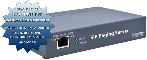 011233 Sip Paging Adapter Cyberdata Corporation