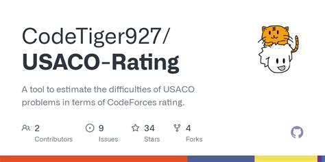 GitHub CodeTiger927 USACO Rating A Tool To Estimate The Difficulties Of USACO Problems In