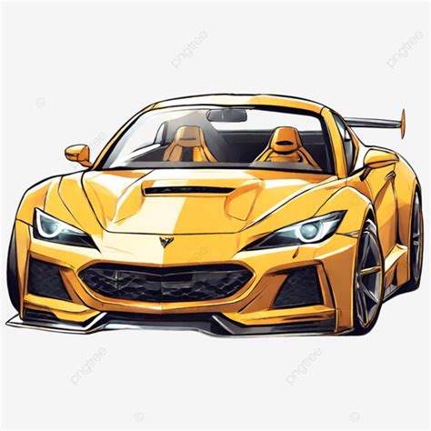 노란색 스포츠카 노란색 스포츠카 그림 노란색 스포츠카 클립 아트 만화 노란색 스포츠카 Png 일러스트 및 이미지 에 대한