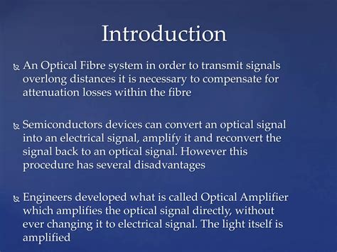 Raman Optical Amplifier Simple Presentation Pptx
