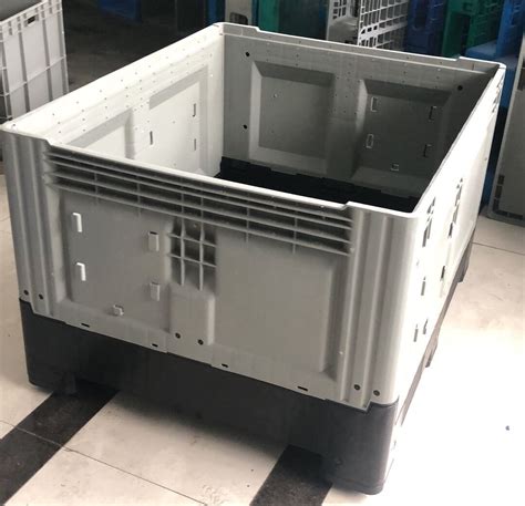 Hygienic Stackable Folding Plastic Pallet Bin With Lid Buy Folding Pallet Bin Stackable