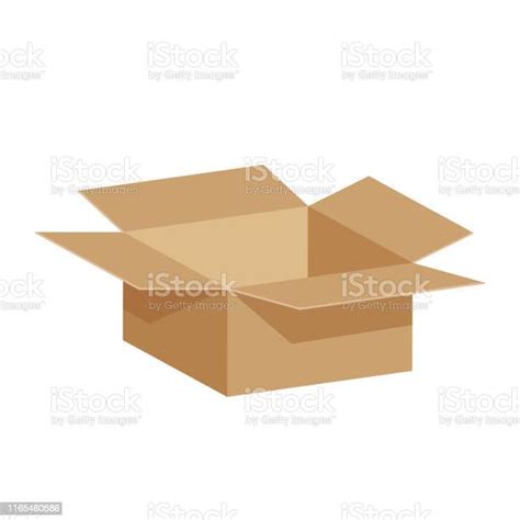 오픈 상자 상자 3d 골판지 상자 갈색 평면 스타일 골판지 소포 상자 포장화물 열기 등각 투영 상자 갈색 포장 상자 오픈 갈색