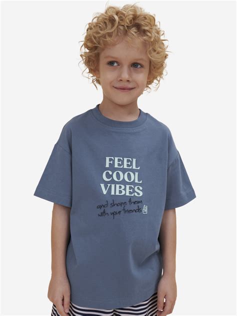 Футболка для мальчиков Pelican Джинс цвет — купить за 1168 руб со скидкой 40 отзывы в