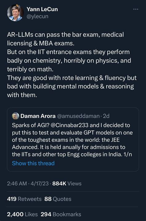 Vijoy Pandey On Linkedin Iit Jeeadvanced Turingtest Llm Ai