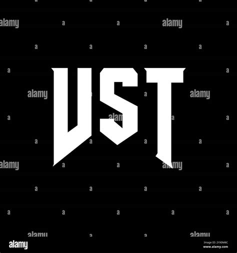 Vst Letter Logo Design For Technology Company Vst Logo Design Black And White Color Combination
