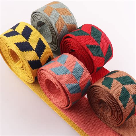 38mm Webbing Grid Stripe Pattern Webbing Nylon Stripe Webbing For Bag