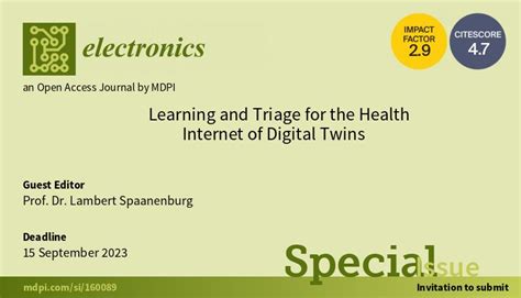 electronics mdpi on linkedin callforpapers specialissue digitaltwins openaccess