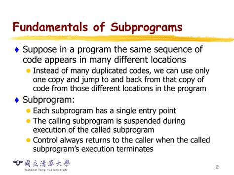 Ppt Cs2403 Programming Languages Subprograms Powerpoint Presentation