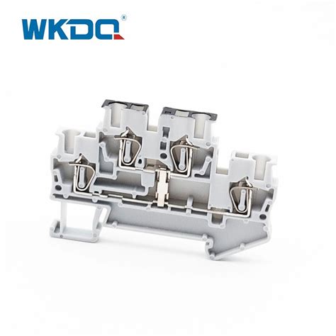 China Jsttb 2 5 Pv 2 Layer Spring Clamp Terminal Block Din Rail 4 Conductors Suppliers