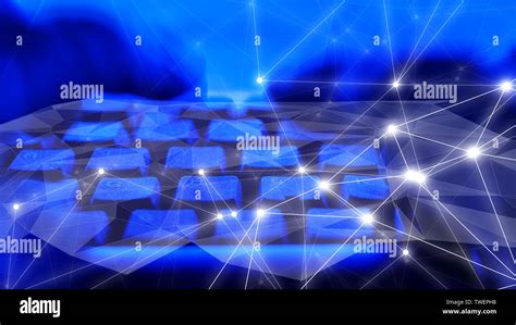 Digital Cyber Espionage Abstract Transformation Dots And Lines