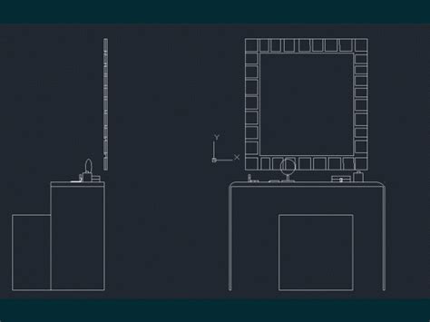 Vanity Table Dwg Block For Autocad • Designs Cad