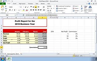 Microsoft Excel 2010 Calculating Data With Advanced Formulas Free Training Power