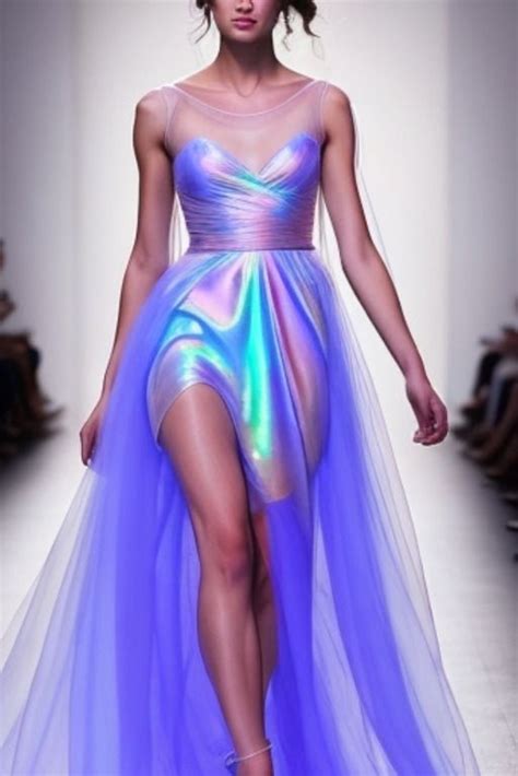 Imagine A Dreamlike Dress Holographic Dress Iridescent Clothing