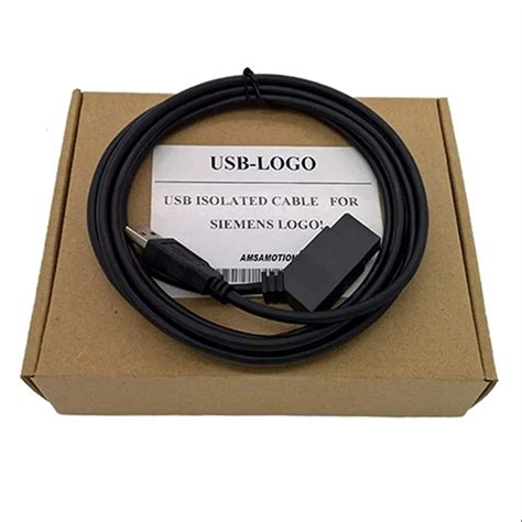 Siemens Logo Plc Programming Cable High Grade Pvc 2 Meters Length Black Color 220 Volt Rated