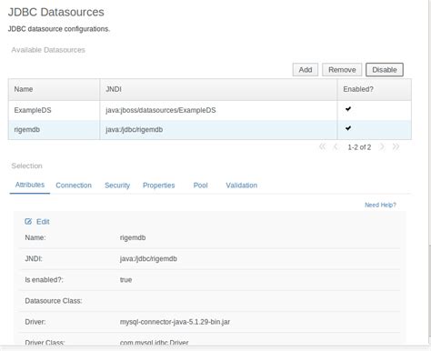 Conexión Base Datos Wildfly