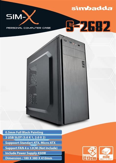 Casing PC Simbadda SIM X2682 Include PSU 450W Lazada Indonesia