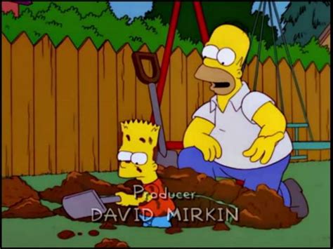 Bart Simpson Is Digging A Hole And Nob English Esl Video Lessons