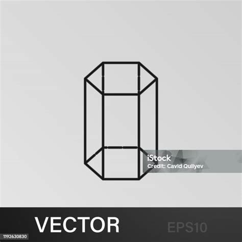 육각 프리즘 아이콘입니다 모바일 개념 및 웹 앱용 기하학적 그림 요소 0명에 대한 스톡 벡터 아트 및 기타 이미지 0명 3차원 형태 개념 Istock