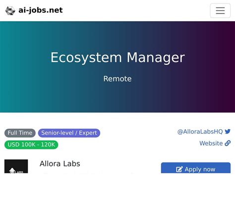 [hiring][usd 100k 120k] ecosystem manager r remotepython