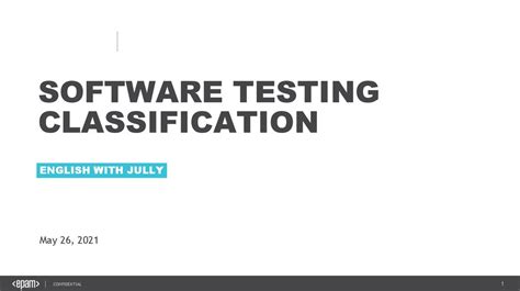 Software Testing Classification презентация онлайн