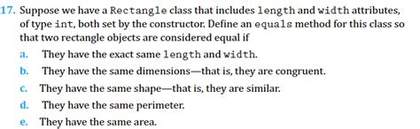 Solved 17 Suppose We Have A Rectangle Class That Includes