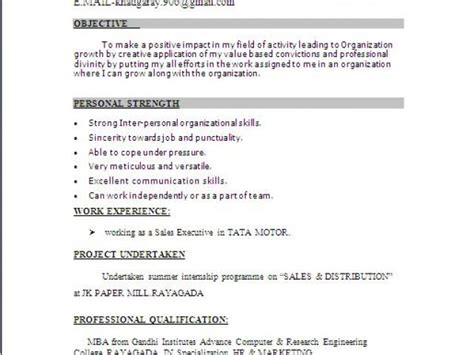 Normal Resume Format Word File Free Download Resume Sample In Word Document Mba Marketing Sales