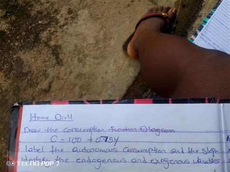 Draw The Consumption Function Diagram For The Equation C 100 0 75y L