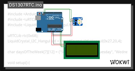 Ds1307 Rtc Lcd 2004 Arduino Uno Wokwi Esp32 Stm32 Arduino Simulator