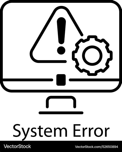 System Error Royalty Free Vector Image Vectorstock