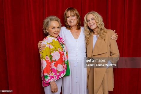 Charlene Tilton Linda Gray And Joan Van Ark Of Dallas Pose For A