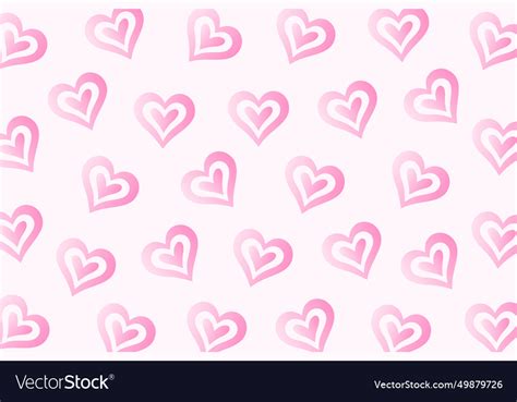 Artistic Cute Love Heart Pattern Wallpaper Vector Image