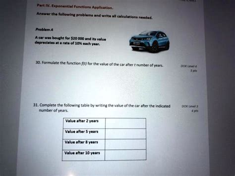 Solved Part Iv Exponential Functions Appllcation Anewerthe Following