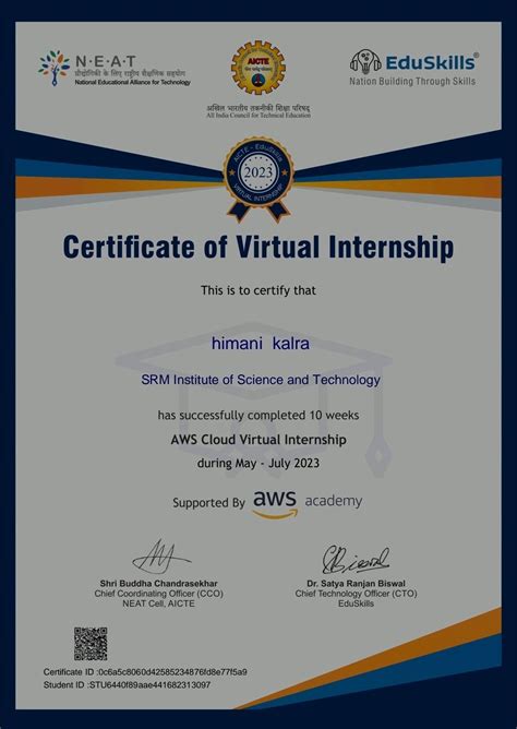 Himani Kalra On Linkedin Im Glad To Share The Completion Of My Virtual Internship By Aicte In The…