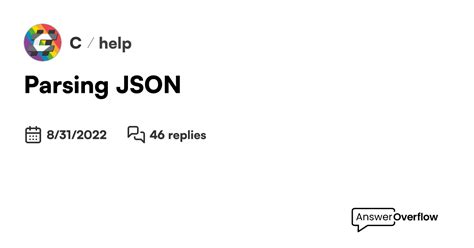 Parsing Json C