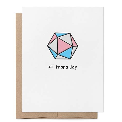 1 Trans Joy D20 Lgbtq Greeting Card That Queer Card Co