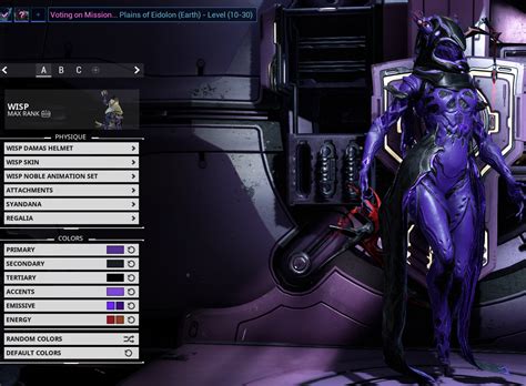Wisp Damas Helmet Uses Wrong Energy Color Art Animation Warframe