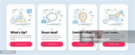 관리 만화 메시지 거부 메달 기호와 같은 기술 아이콘 집합 캐시백 라인 아이콘입니다 벡터 거절에 대한 스톡 벡터 아트 및 기타