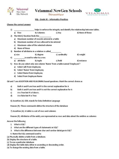 sql query paper pdf databases computing