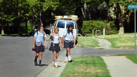 Girl Walking To School