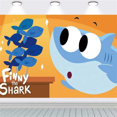 Finny The Shark School Backdrop Background Banner Birthday Party