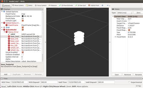 No Transform From The Robot Model After Running Rviz · Issue 165