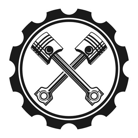 Automotive Piston Gear Workshop Logo Design Piston And Gear Logo