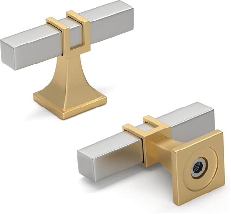 Homdiy 12 Pack Brushed Nickel And Gold Cabinet Knobs Silver And Gold