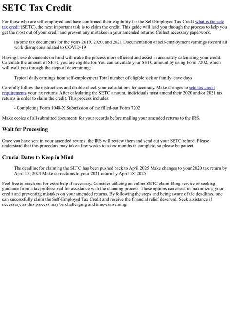 Ppt How To Claim The Setc Tax Credit Powerpoint Presentation Free Download Id13437655