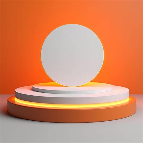 Premium Ai Image A Circular Platform On Luminous Background